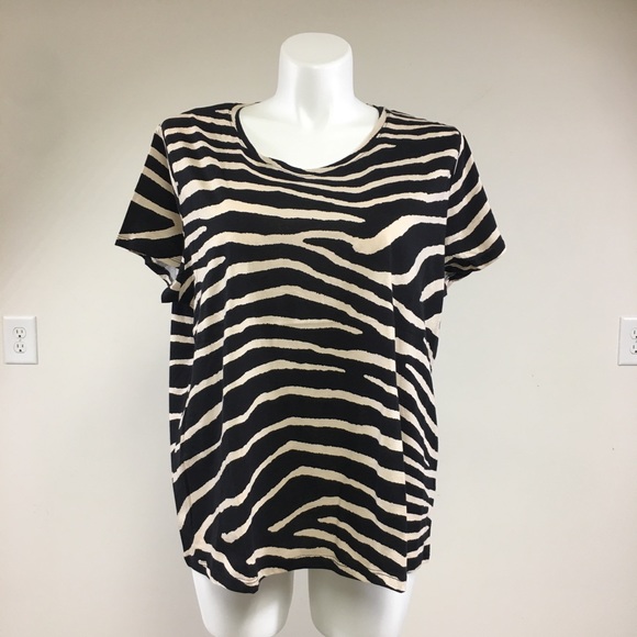 H&M | Tops | H M Plus Size Zebra Print Tee | Poshmark